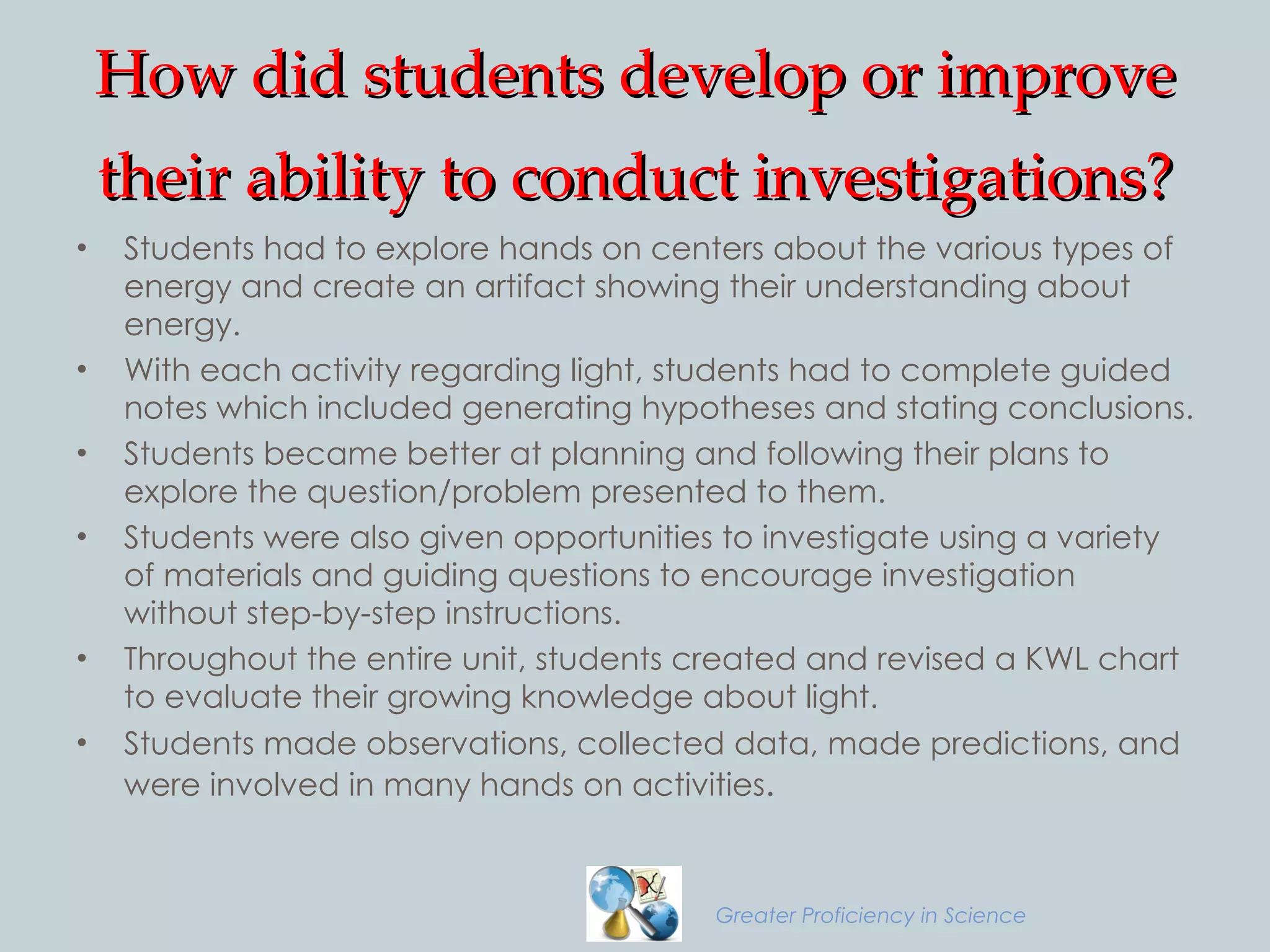 Light and Sound Unit Overview - Grade 3 | PPT