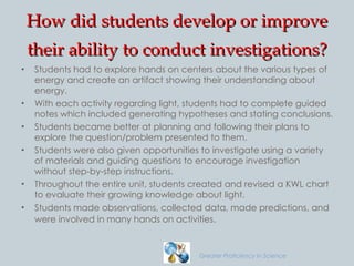 Light and Sound Unit Overview - Grade 3 | PPT