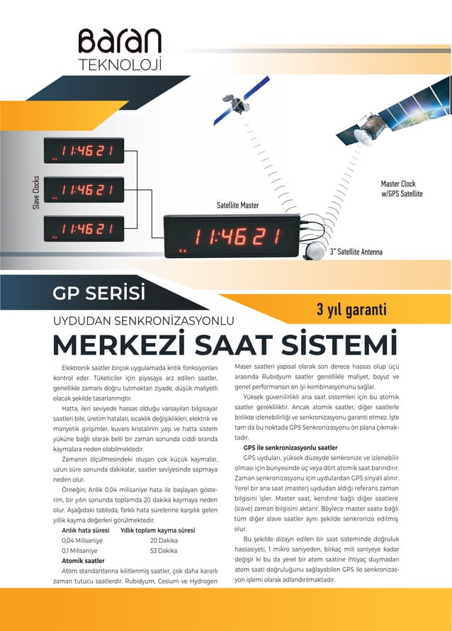 GPS Senkronlu Saat Sistemi - Satellite Synchronized Clock System | PDF