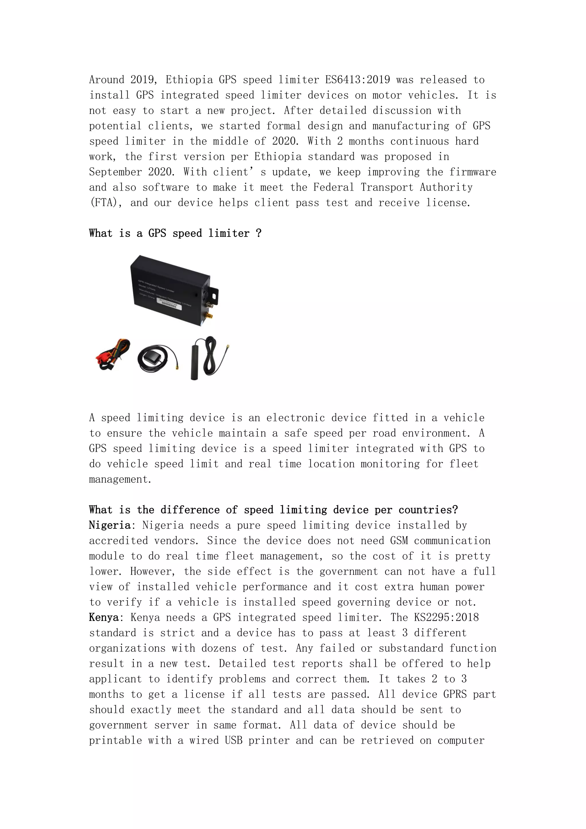 Gps speed limiter for vehicle speed limiting | PDF