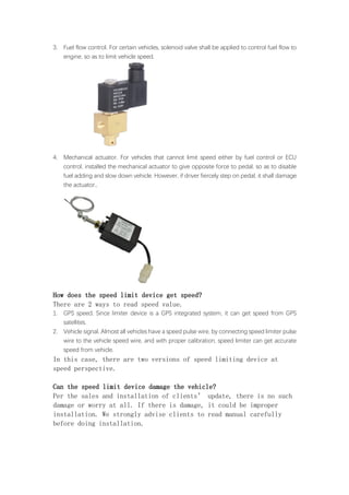 Gps speed limiter for vehicle speed limiting | PDF