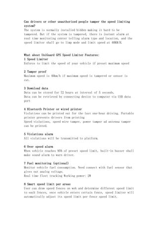 Gps speed limiter for vehicle speed limiting | PDF