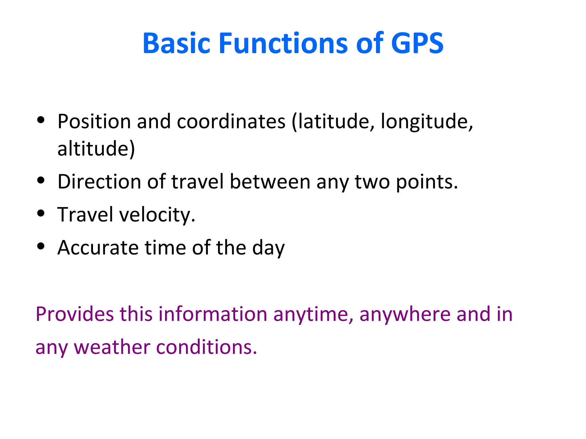 Global Positioning System | PPT