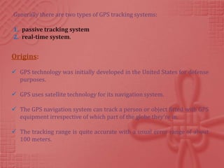Gps tracking system | PPTX