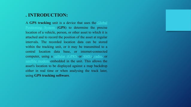 GPS Tracking System.pptx | Auto Navigation Systems | Auto Technology