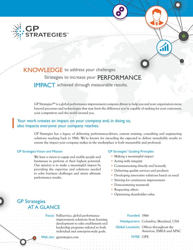 GP Strategies Fact Sheet | PDF