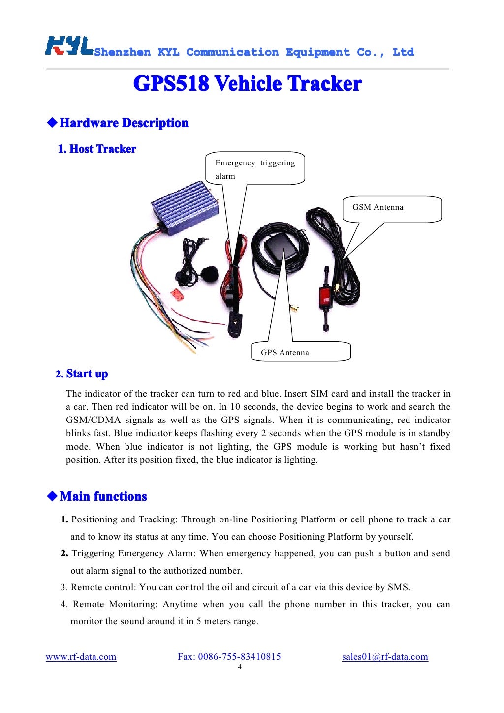 Gps Vehicle Tracker User Manual