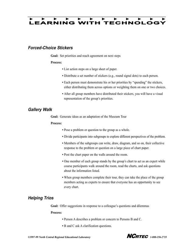 Structured Learning Activities | PDF