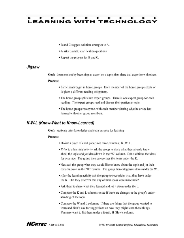 Structured Learning Activities | PDF