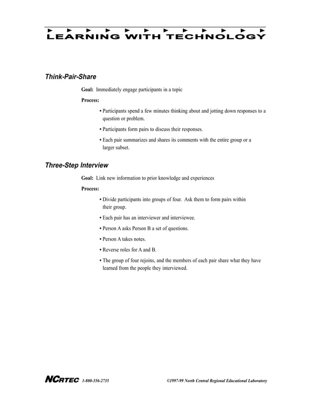 Structured Learning Activities | PDF