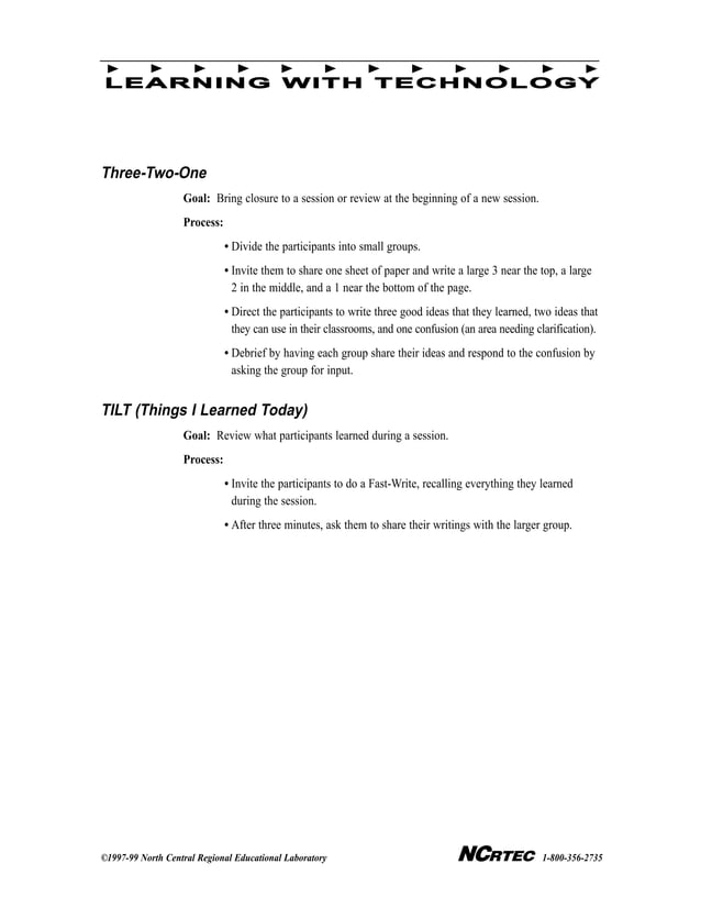 Structured Learning Activities | PDF