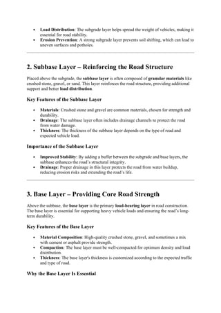 What are the 4 layers of road construction? | DOCX