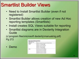 Great Plains Tablenames | PPTX