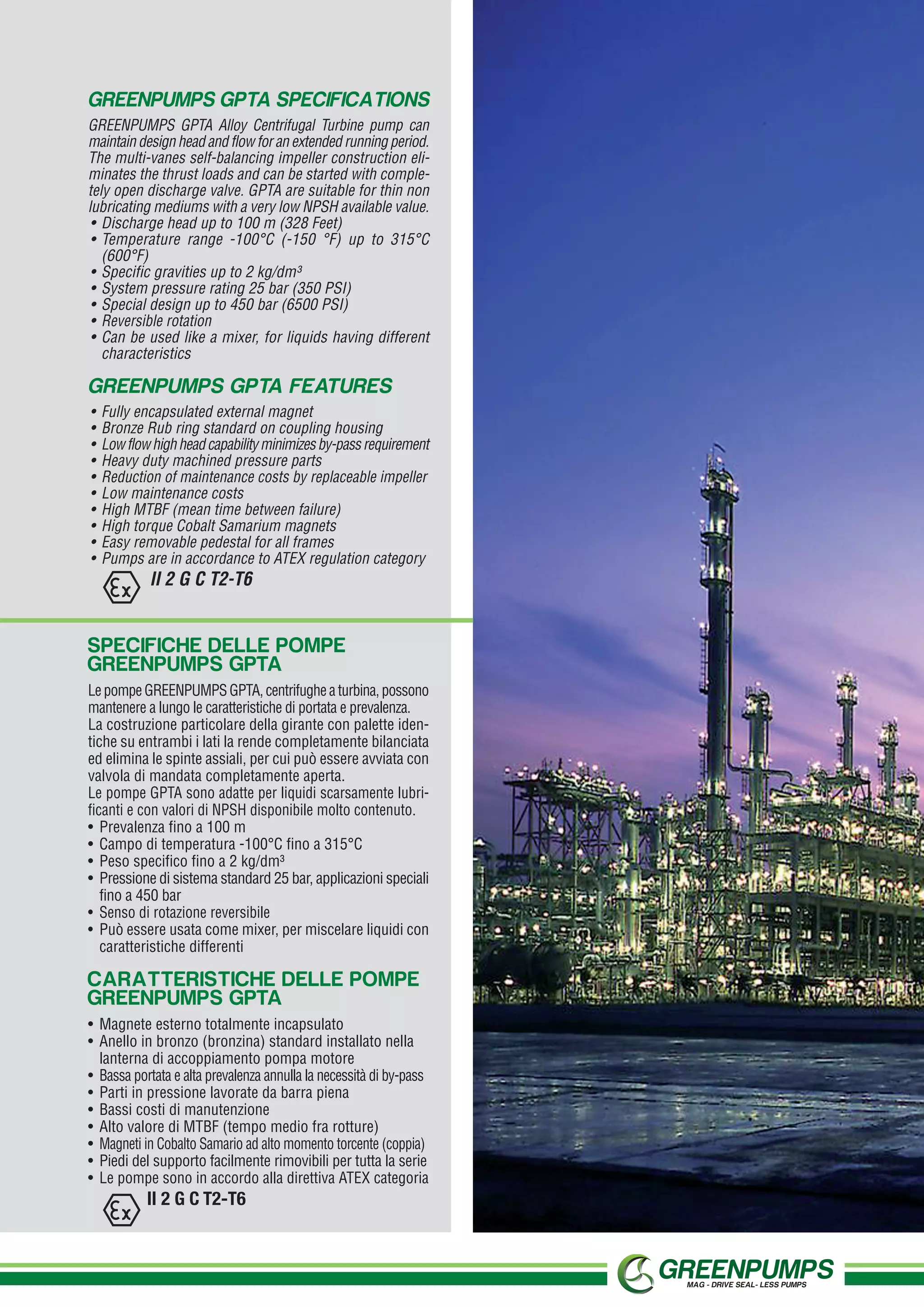 Catálogo Greenpumps _ GPTA | PDF