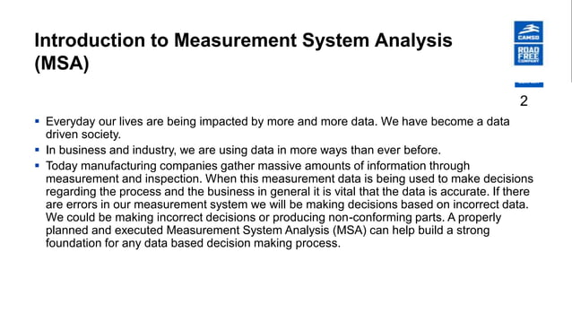 GP_Training_Introduction-to-MSA__RevAF.pptx | Manufacturing Industry ...