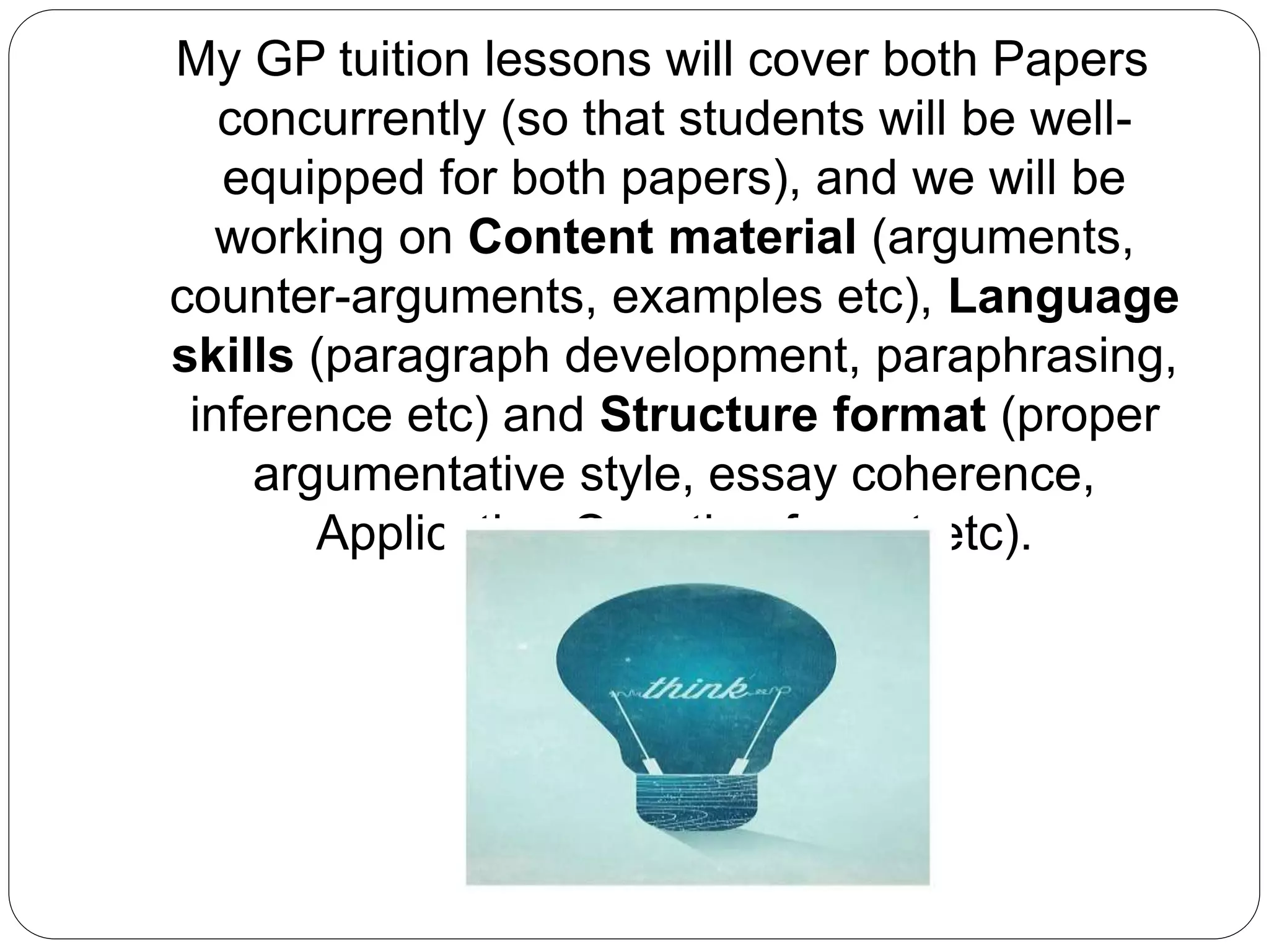 General Paper | PPT