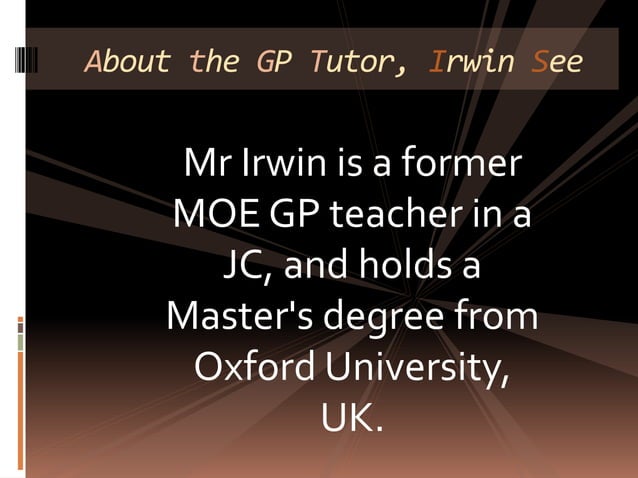 GP Tutor | PPTX | Daycare and Pre-School | Parenting