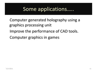 GRAPHICS PROCESSING UNIT (GPU) | PPTX