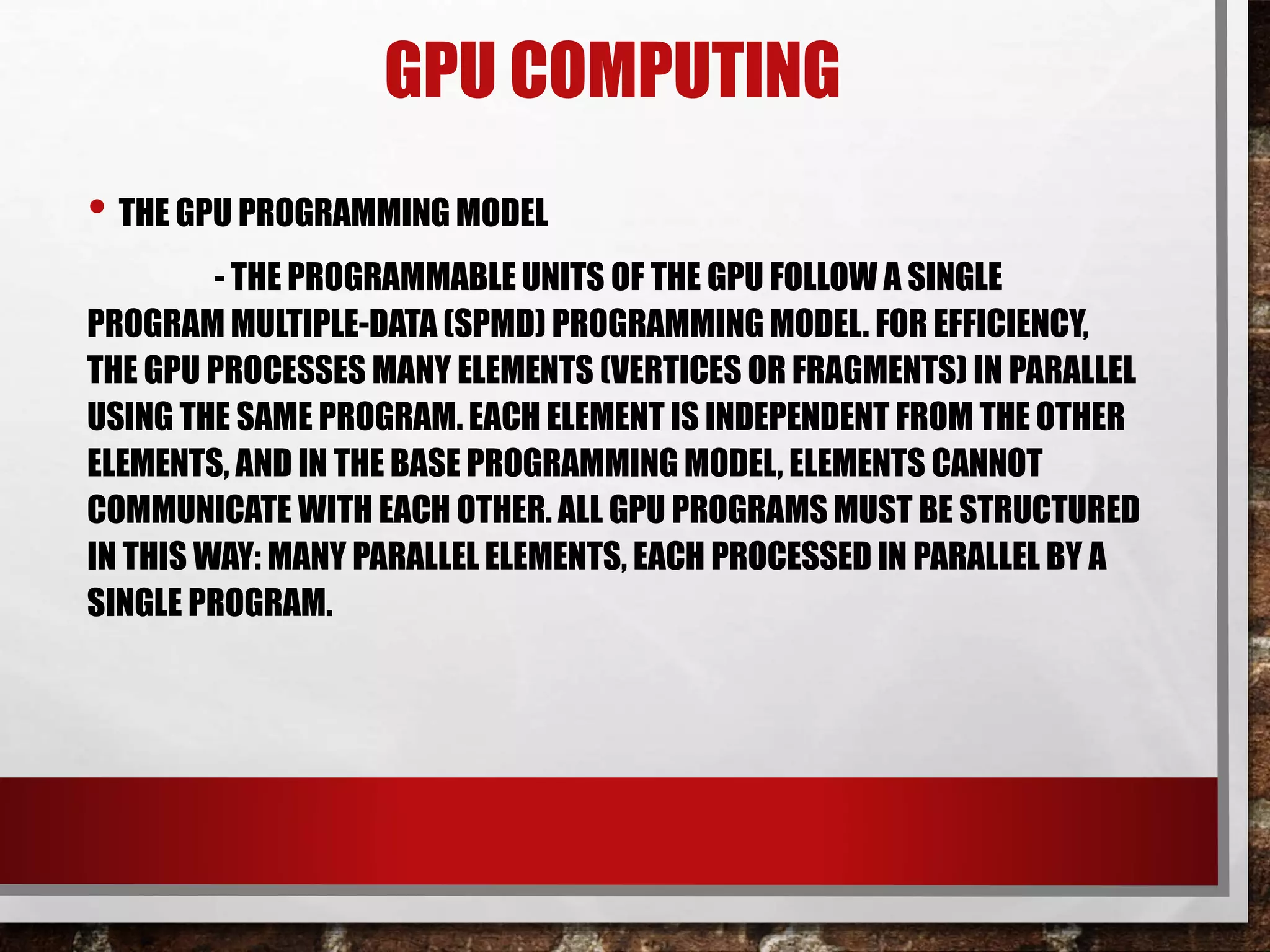 Graphic Processing Unit (GPU) | PPTX