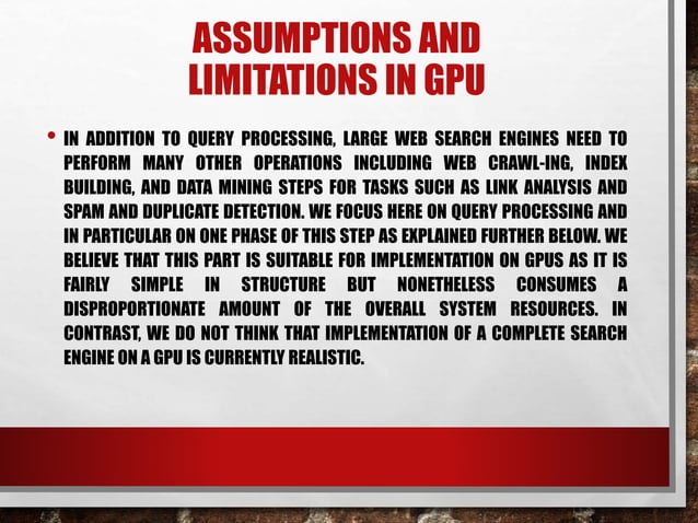 Graphic Processing Unit (GPU) | PPTX | Computing | Technology & Computing