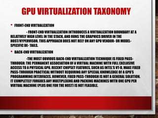 Graphic Processing Unit (GPU) | PPTX
