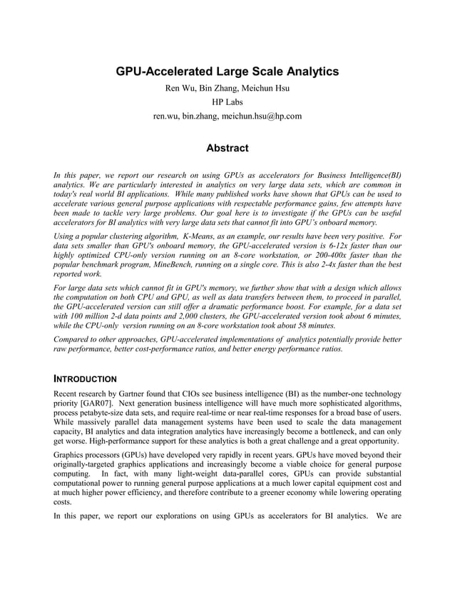 Gpu Accelerated Large Scale Analytics Pdf 