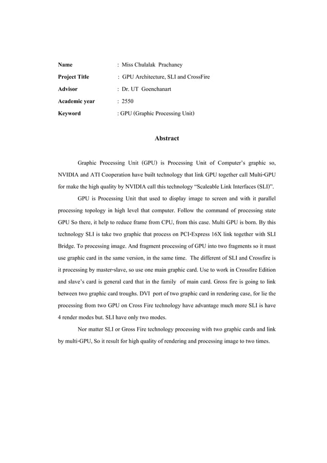 Gpu Architecture Pdf