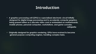 Graphics Processing unit ppt | PPTX