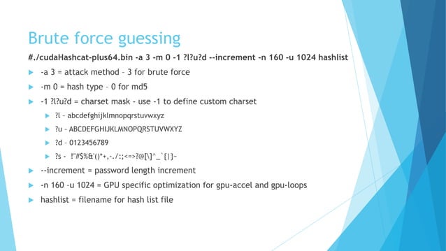 GPU based password recovery on Linux. TXLF 2013 | PPT
