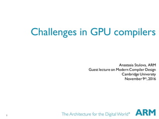 Challenges in GPU compilers | PPT