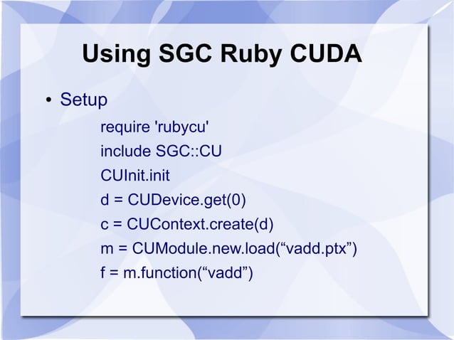 GPU Computing with Ruby | PDF | Operating Systems | Computer Software and Applications