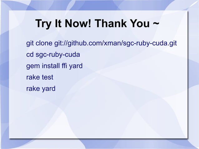 GPU Computing with Ruby | PDF | Operating Systems | Computer Software and Applications