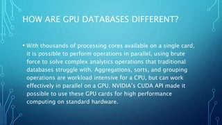 Gpu databases | PPT