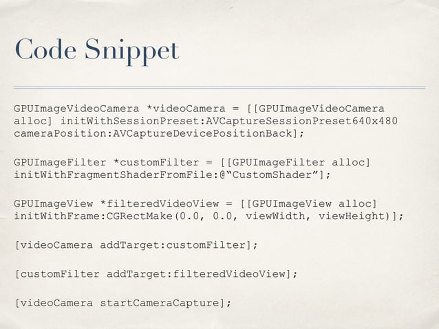 Ios Gpuimage Introduction Ppt