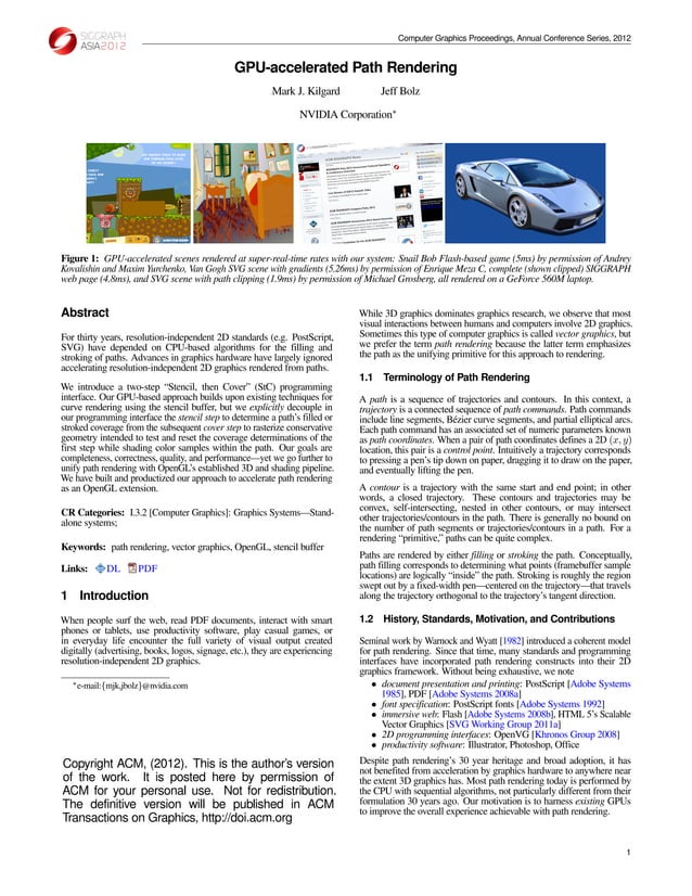 GPU-accelerated Path Rendering | PDF