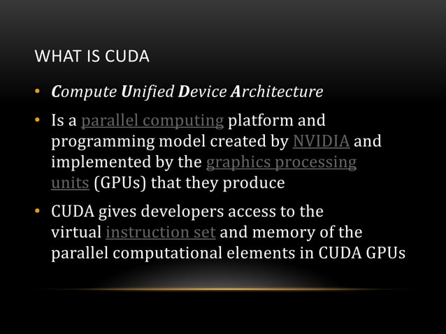 GPU: Understanding CUDA | PDF
