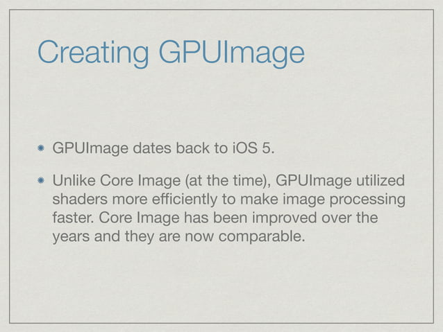 Gpu Programming With GPUImage and Metal | PPT
