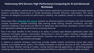 Powerful GPU Servers for AI, Deep Learning & High-Performance Computing ...