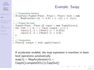 Runtime Code Generation and Data Management for Heterogeneous Computing in Java | PPT