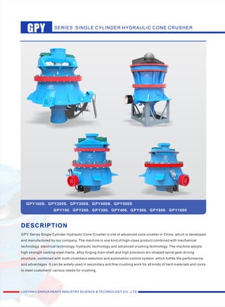 GPY hydraulic cone crusher feature|introduction | PDF