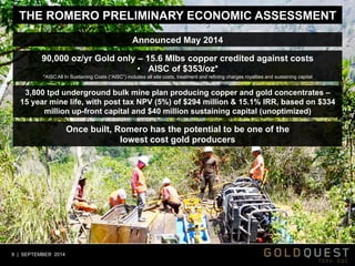 GoldQuest Mining Corp. Corporate Presentation - SEPTEMBER 2014 | PDF ...