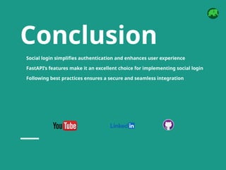 SSO with Social Login Integration & FastAPI Simplified | PPT