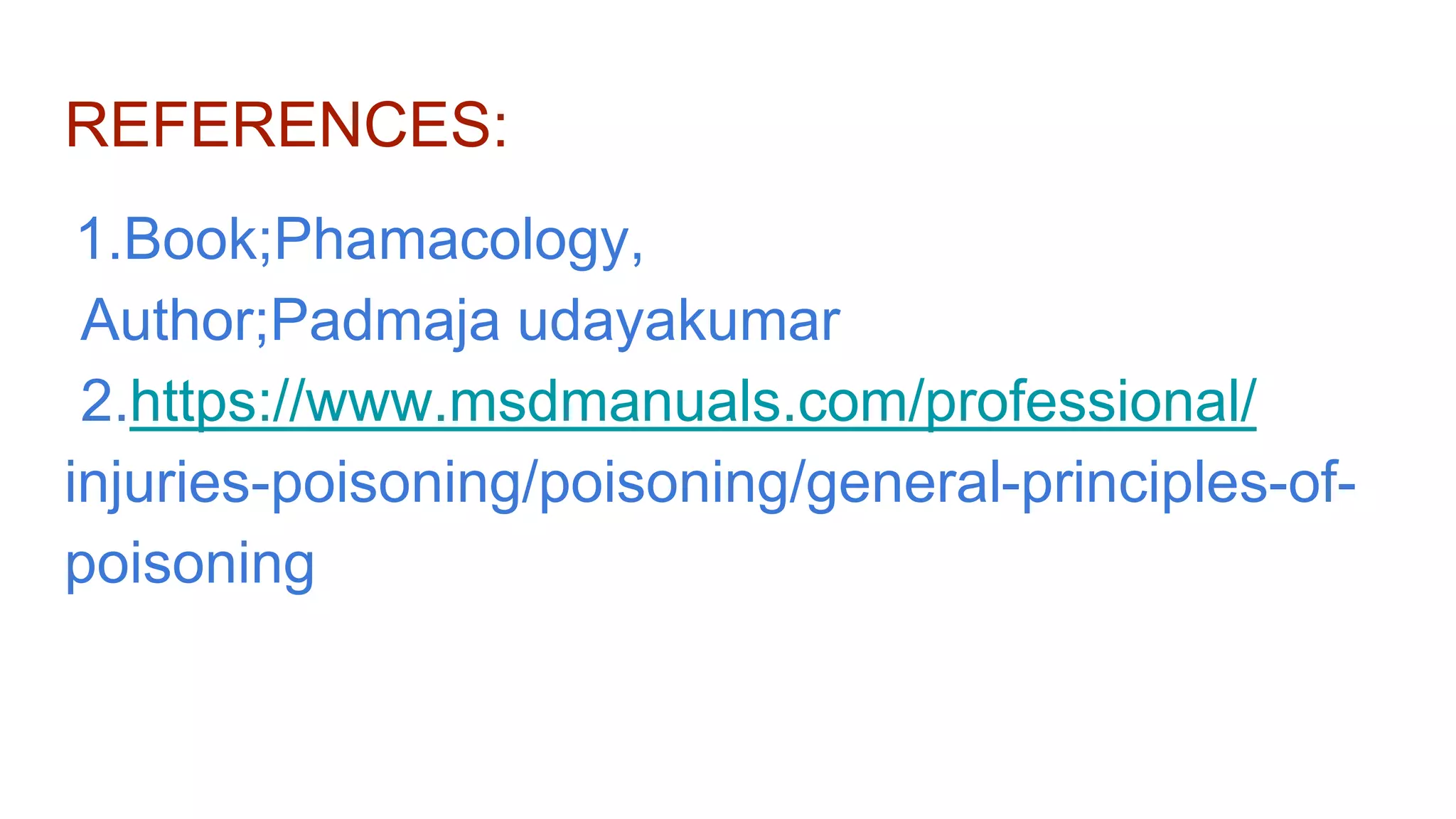 Treatment of poisoning_in_pharmacology | PPTX