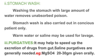 Treatment of poisoning_in_pharmacology | PPTX