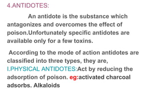 Treatment of poisoning_in_pharmacology | PPTX