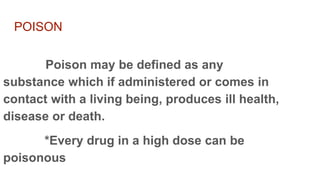 Treatment of poisoning_in_pharmacology | PPTX