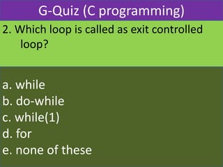 G quiz | PPTX | Programming Languages | Computing