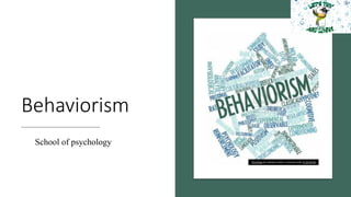 Behaviorism school of thought in psychology key points | PDF