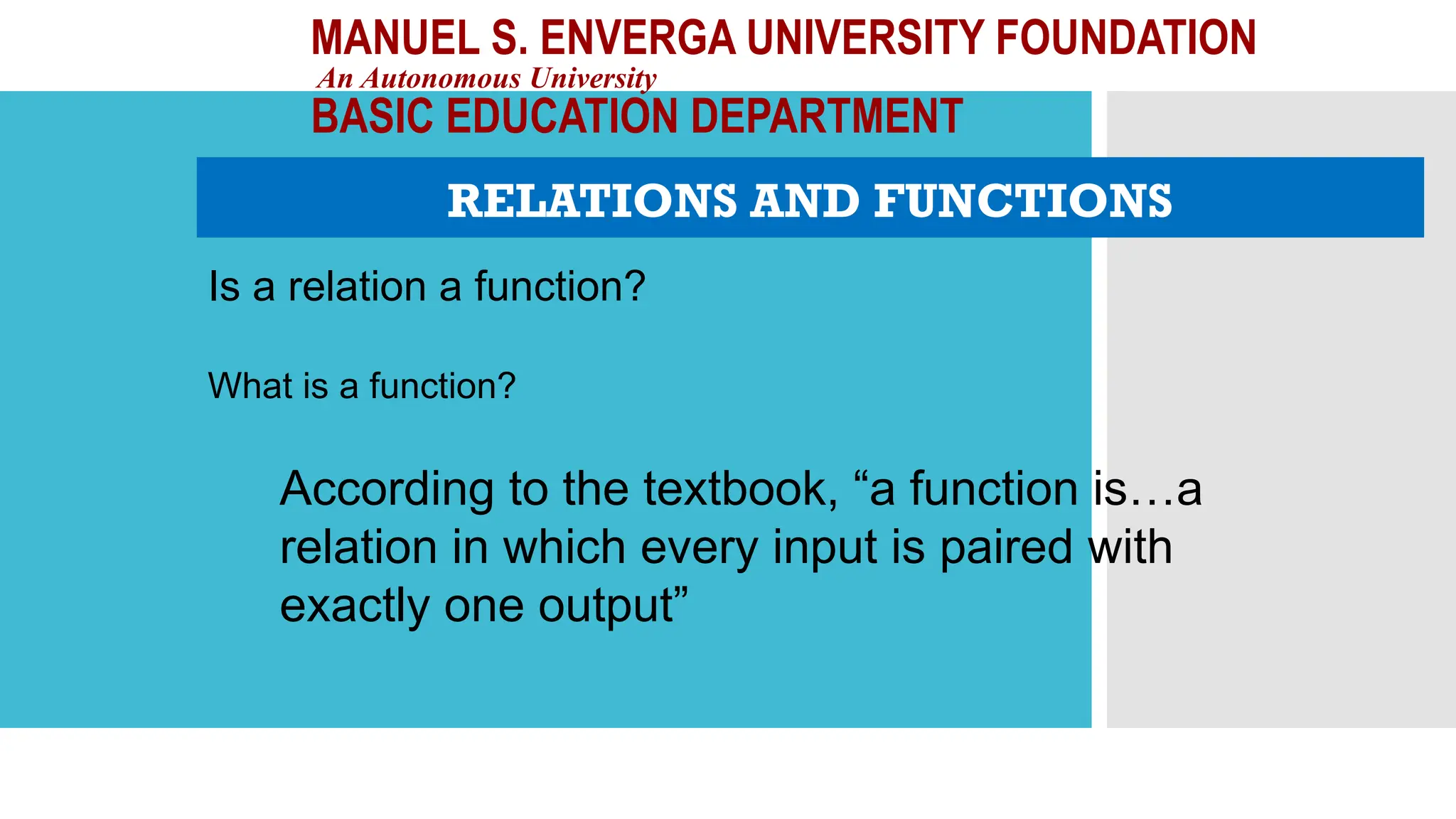 General Mathematics For Grade 11 Functions Pptx