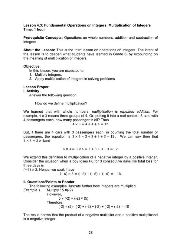 Gr. 7 math lm (q1 to 4) | PDF | Education